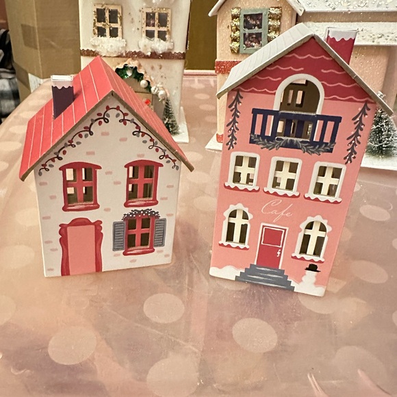 Target | Holiday | Target Holiday Village House Set Pink And Red | Poshmark